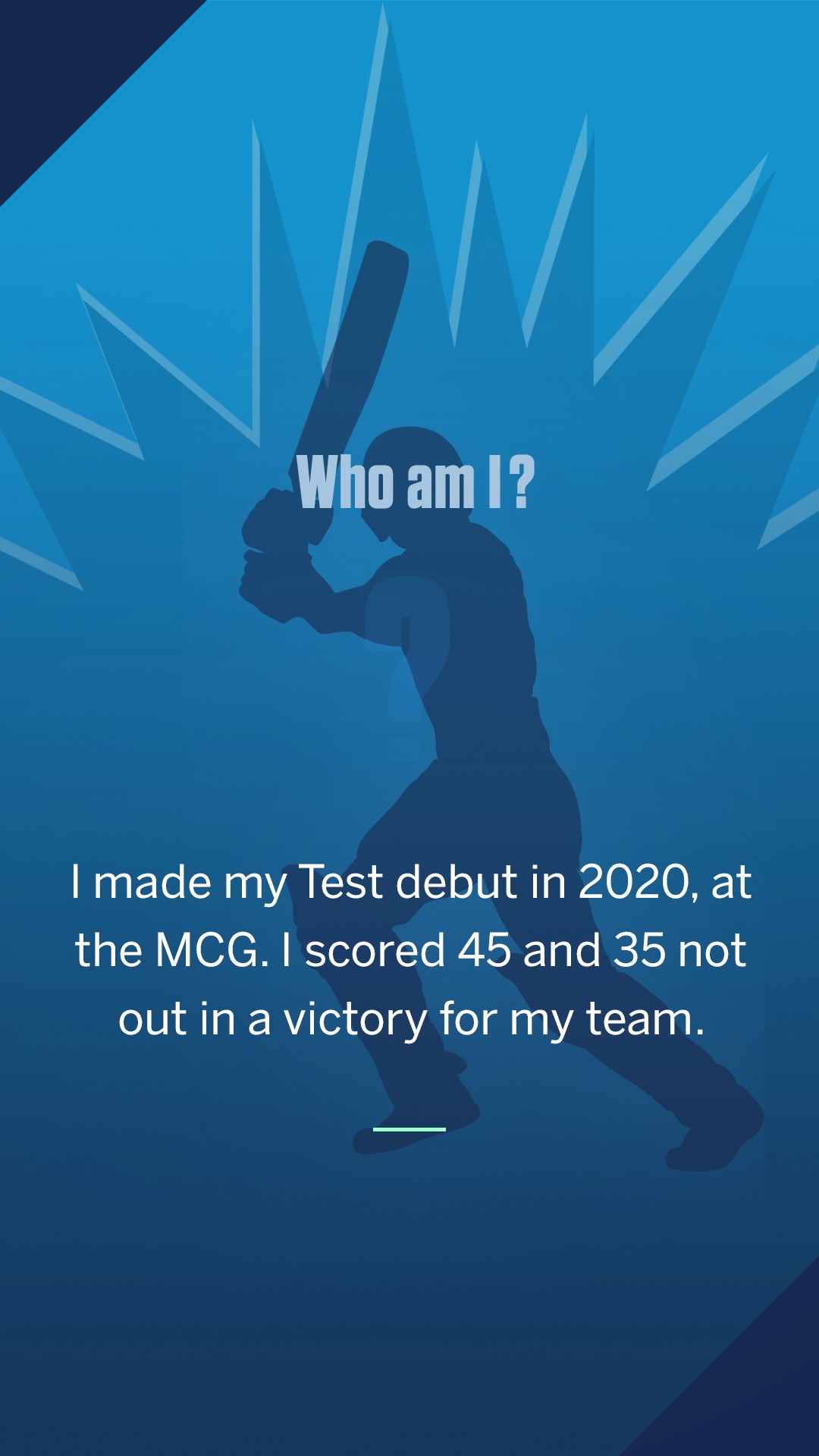 Game: Guess the cricketer