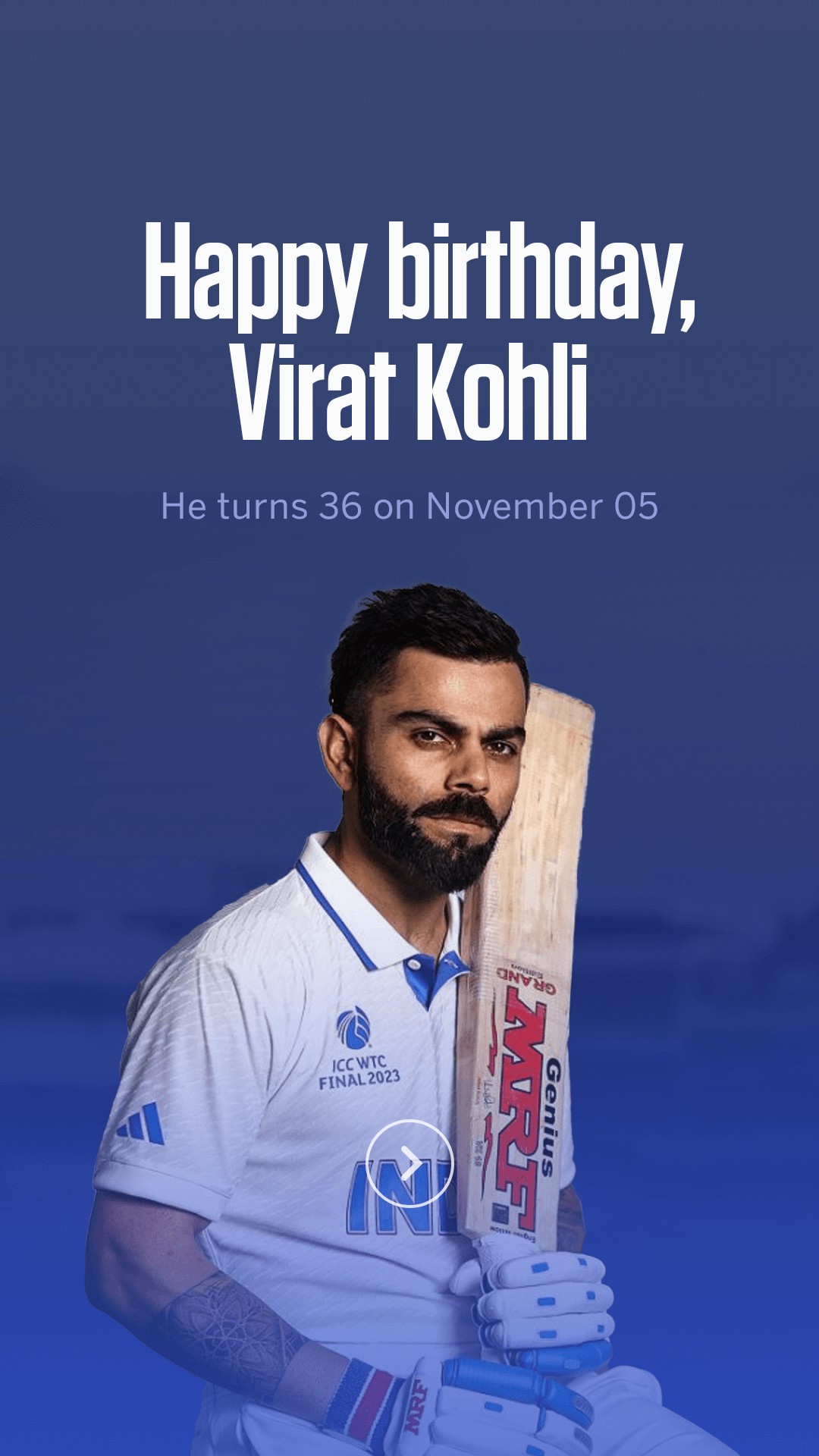 Happy birthday Virat Kohli