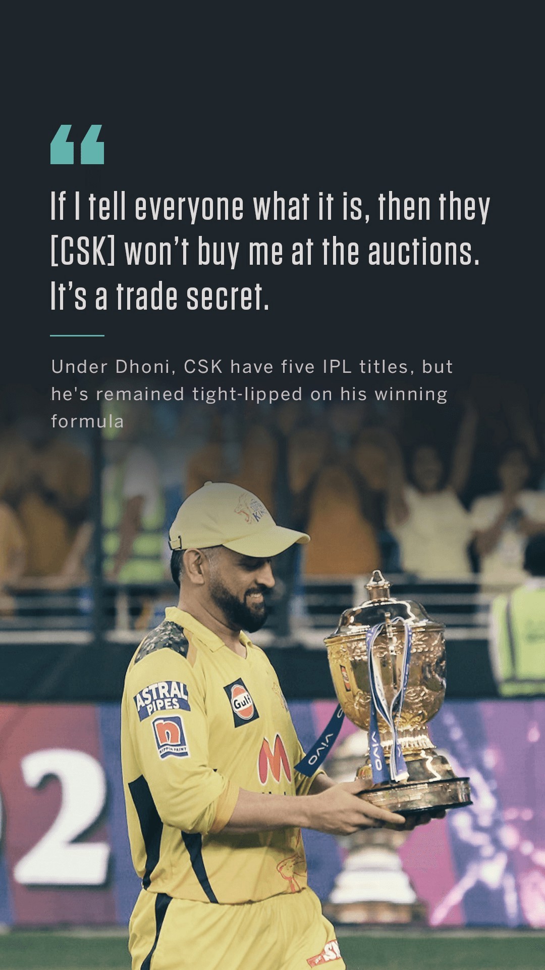 A look at memorable MS Dhoni statements over the years