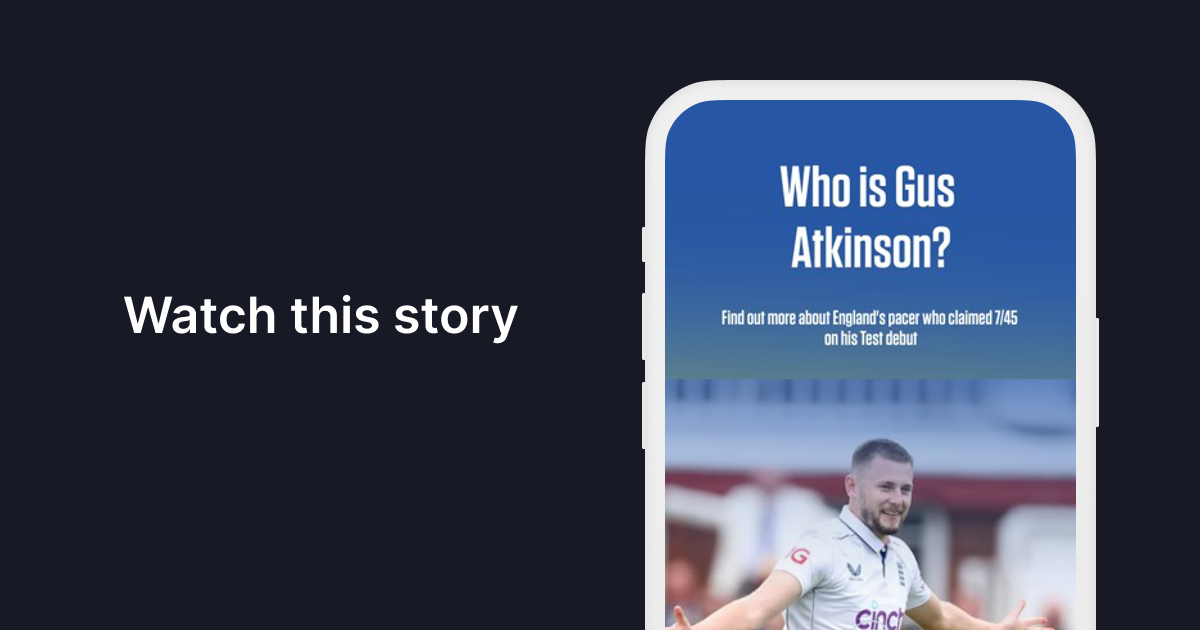 Gus Atkinson took 7/45 on his Test debut for England against WI
